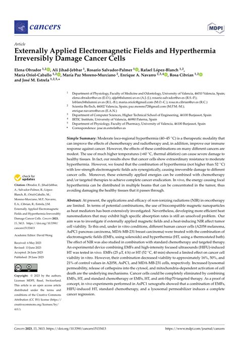 Pdf Abstract 2826 Electromagnetic Fields And Hyperthermia Induce Lysosomal Permeabilization