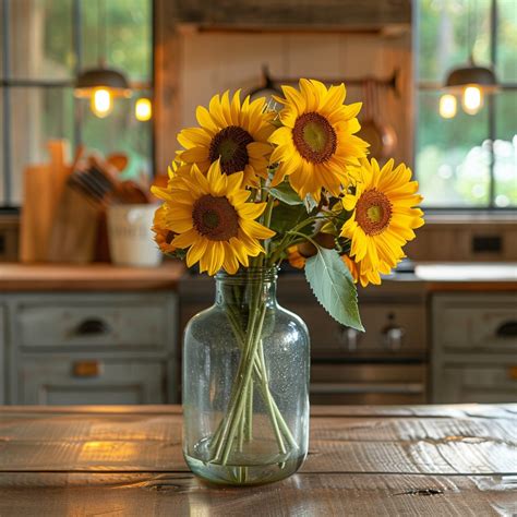Free Sunflowers In Vase Image Sunflowers Vase Kitchen Download At
