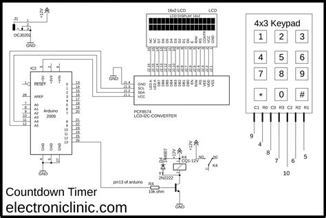 Countdown Timer Using Arduino Lcd 16x2 I2c And 4x3 Keypad