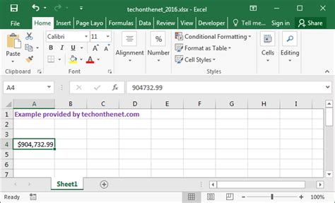 ms excel 2016 format display of text in cell ie numbers dates etc