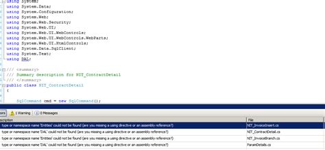C The Type Or Namespace Name Dll Name Could Not Be Found Are You Missing A Using Directive