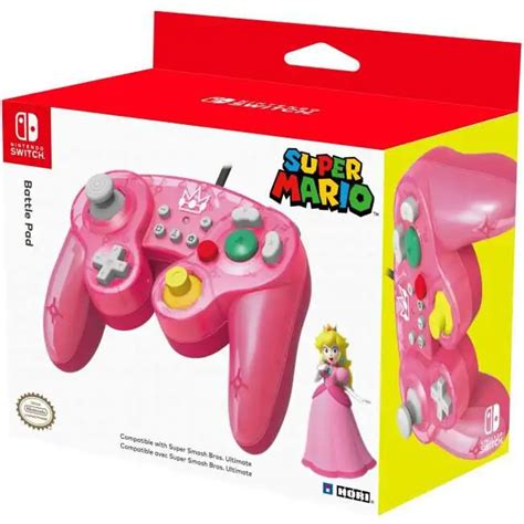 Nintendo Super Mario Switch Princess Peach Gamecube Style Switch Battle Pad Wired Controller