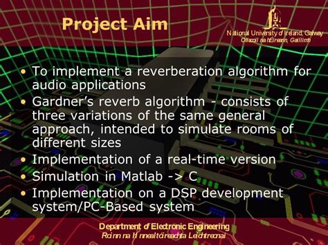Implementation Of An Audio Reverberation Algorithm Ppt Video Online