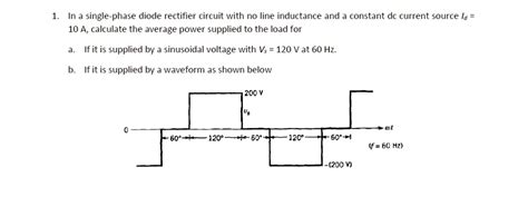 1 In A Single Phase Diode Rectifier Circuit With No Line Inductance