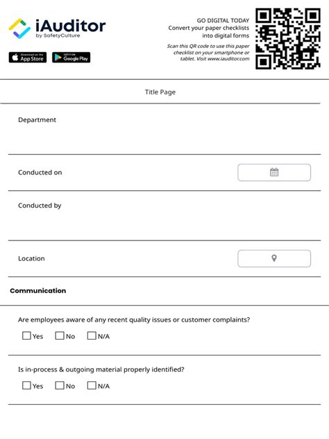 Layered Process Audit Template Safetyculture Pdf Computing