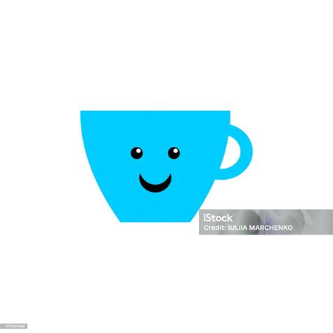 인쇄 디자인에 대 한 만화 쾌활 한 컵입니다 미소와 커피 잔 행복한 휴일 러시아 벡터 일러스트 템플릿 디자인입니다 만화 일러스트 쾌활 한 컵 미소와 함께 벡터 카드입니다