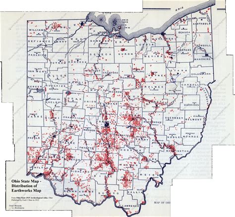 Map Of The Distribution Of Native American Mounds And Earthworks North