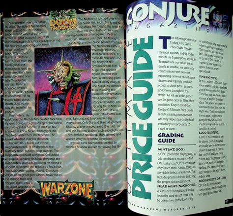 Conjure Magazine 7 Oct 1995 Complete Comic Books Modern Age Hipcomic
