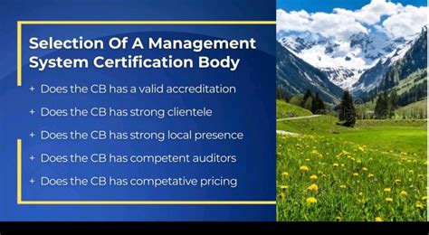 Criteria For Selecting A Management System Certification Body Syed Zishaan Ali Qadri