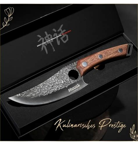 후스크 셰프 나이프 프리미엄 가죽 칼집이 달린 일본식 주방 칼 세트 전통적인 매력을 지닌 현대적인 스타일로 티몬