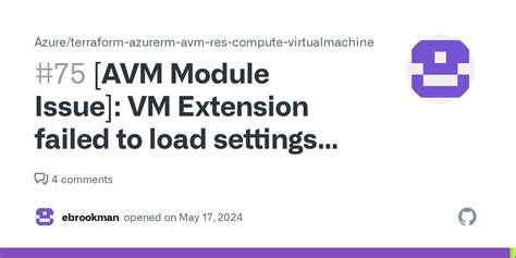 AVM Module Issue VM Extension Failed To Load Settings From Runtime
