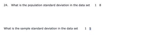 Solved 24 What Is The Population Standard Deviation In The