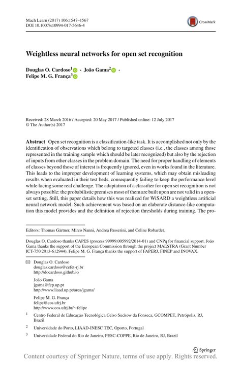 weightless neural networks for open set recognition request pdf