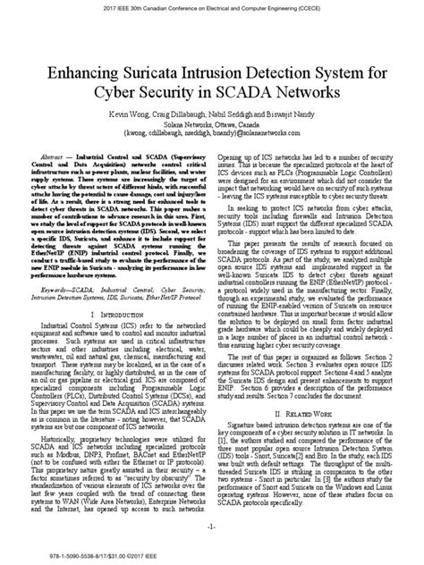 Enhancing Suricata For Cyber Security Scada Networks Pdf Scada Computer Network