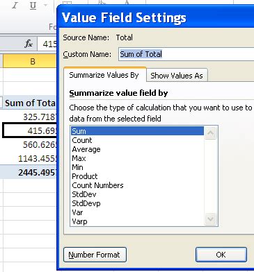 Excel Pivot Table Summary Functions Bienla Library