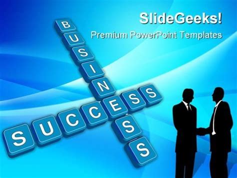 Business Concept Crossword Success PowerPoint Themes And PowerPoint Slides