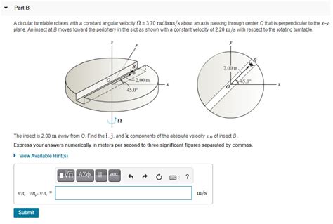 Solved Part B A Circular Turntable Rotates With A Constant Chegg