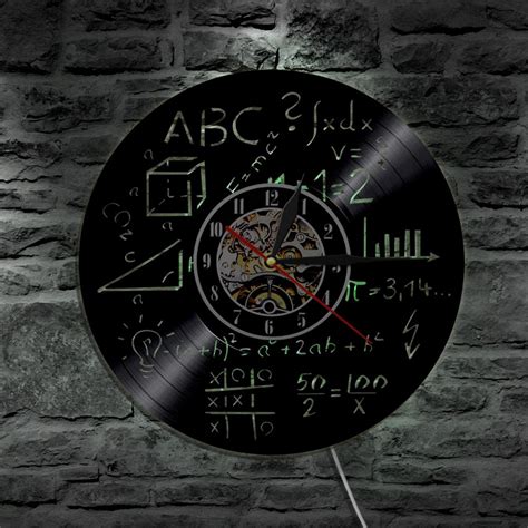 Science Art Math Equation Wall Clock Math Formula Grandado