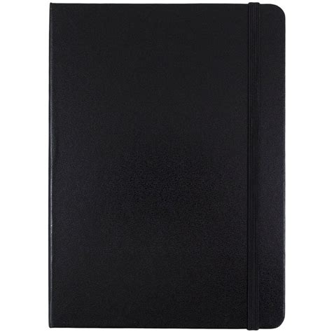 Jam Hardcover Notebook With Elastic Band 1pack Black Medium 5 X 7