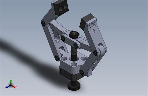 连杆式夹爪 Solidworks 2022 模型图纸下载 懒石网