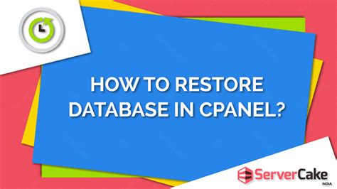 How To Restore Database In Cpanel Servercake