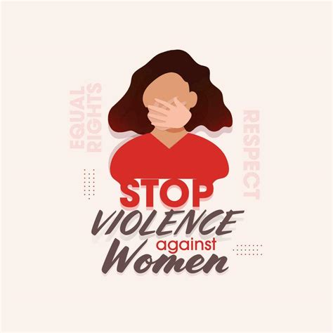Stop Violence Against Women Concept With Faceless Girl Shut The Mouth