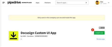 integrating with docusign using custom ui extensions
