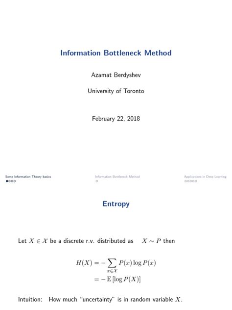Information Bottleneck Method Pdf Artificial Neural Network