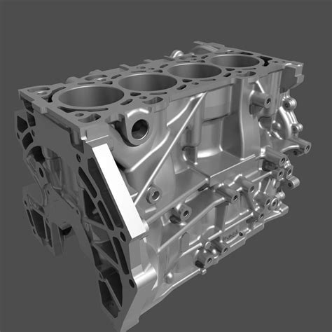 4 Cylinder Engine Block 02 3d Model Cgtrader