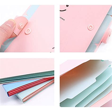 Expanding Files Box Accordion Folder Pack Pockets Plastic Accordian File Organizer With