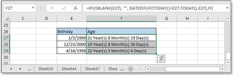 How To Calculate Age Before 1 1 1900 In Excel