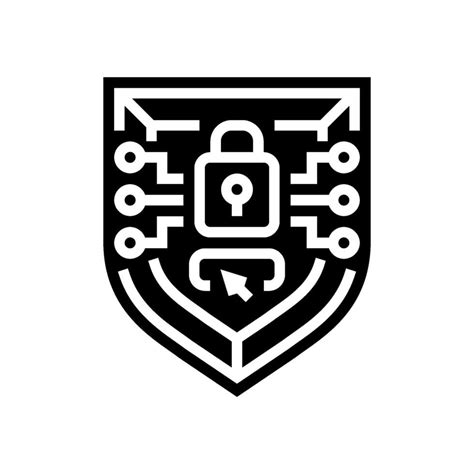 La Seguridad Cibernética Proteger Datos Centrar Glifo Icono Ilustración 53767972 Vector En Vecteezy