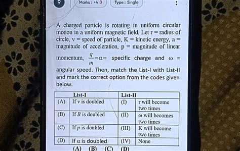 9 Marks 40 Type Single A Charged Particle Is StudyX