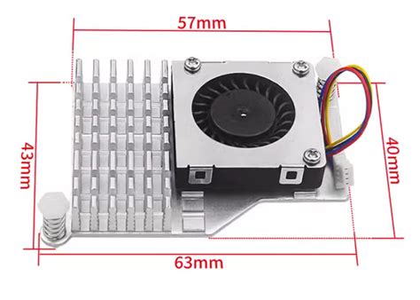 Tản Nhiệt Nhôm Kèm Quạt Aluminum Active Cooler For Raspberry Pi 5