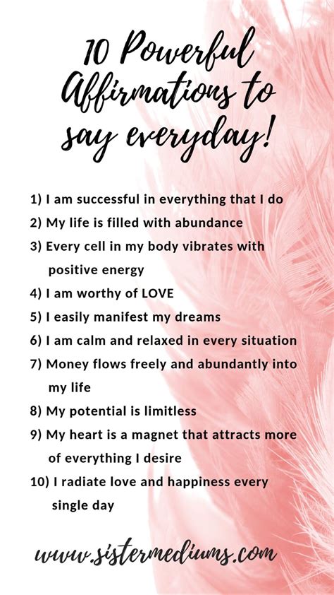 Say These Affirmations Every Day Artofit