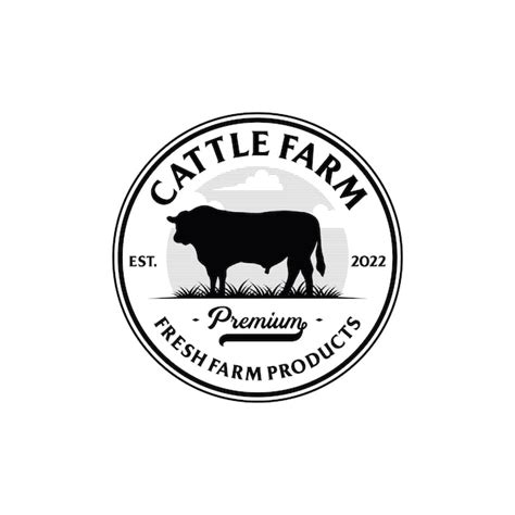Premium Vector Cattle Farm Logo Vector Template