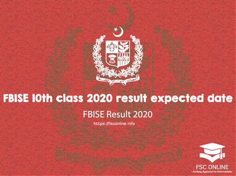 Fbise 10th Class 2020 Result Expected Date Fbise Ssc 2 Result