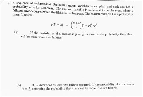 Solved A Sequence Of Independent Bernoulli Random Variables