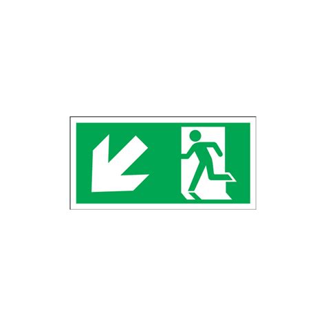 Exit And Arrow Down Left Sign Exit And Arrow Down Left Signs