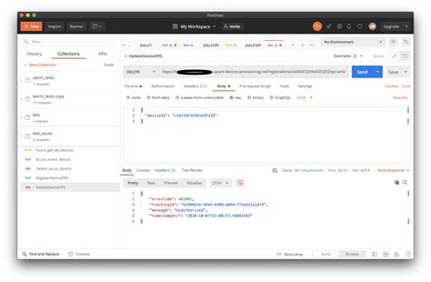 delete deprovision device in azure iot hub using device client and