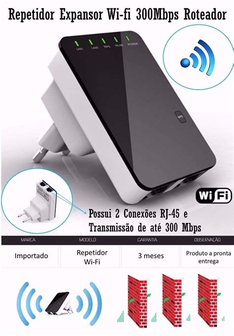 Repetidor De Sinal Wifi Expansor Roteador Mbps Ws Wn N R Em Mercado Livre