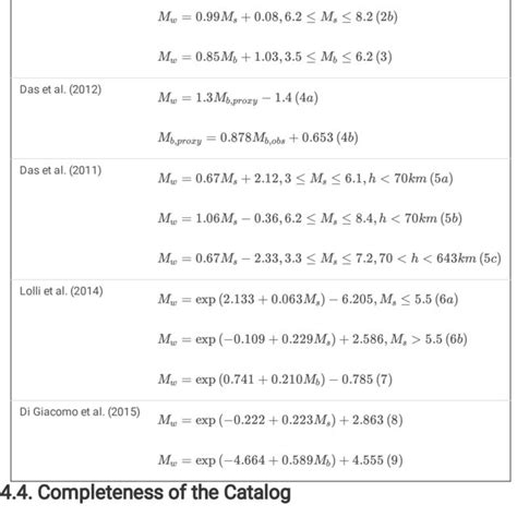 Empirical Relations For Earthquake Magnitude Conversion Download