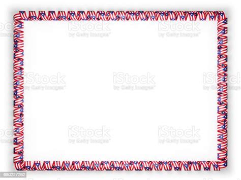 프레임과 푸에르토리코 플래그로 리본 테두리 3 차원 일러스트 레이 션 공란에 대한 스톡 사진 및 기타 이미지 공란 교육 디자인 Istock