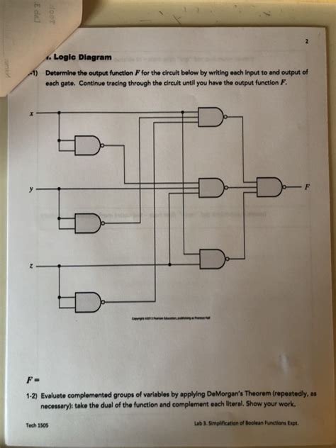 Solved Bilimie Des 1 Logic Diagram 1 1 Determine The