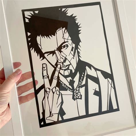 Sid Vicious Handcrafted Papercut Available In Folksy