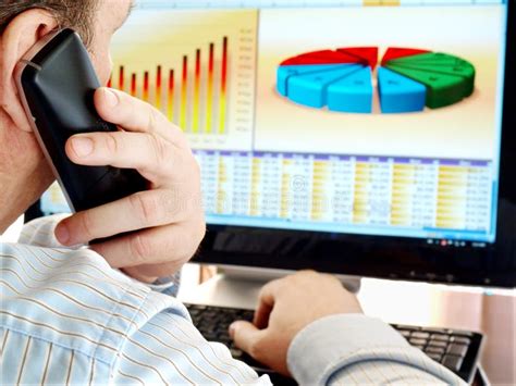 Analyzing Data On Computer Stock Image Image Of Chart Conceptual 19012927