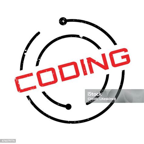 Coding Rubber Stamp Stock Illustration Download Image Now Built