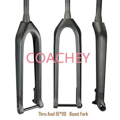 T1000 카본 Mtb 포크 29er 마운틴 바이크 리지드 포크 15x110mm 스루 액슬 테이퍼 29 부스트 포크