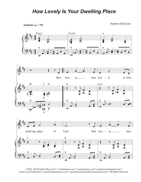 How Lovely Is Your Dwelling Place Psalm 84 Vocal Solo By Stephen