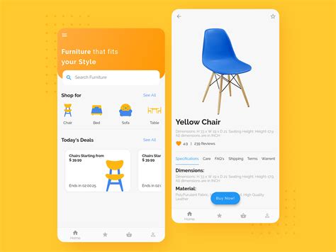 Furniture App Ui Source Code On Behance